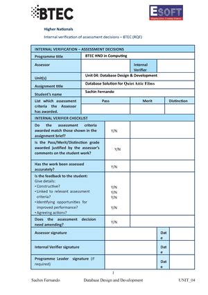 P1 Programming Assignment Higher Nationals Internal Verification Of