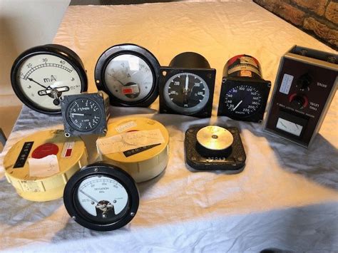 Ten Analog Aircraft Instruments Diverse Materials Catawiki