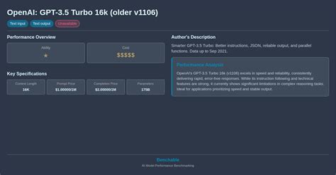 Openai Gpt 35 Turbo 16k Older V1106 Ai Model Detail