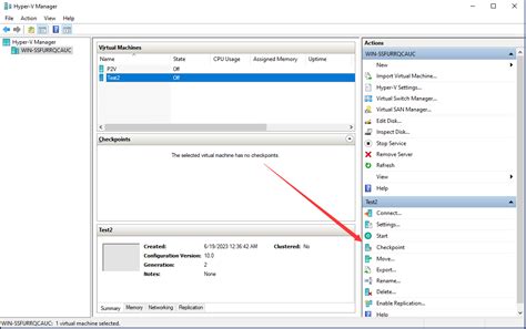 how to use hyper v checkpoint