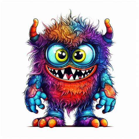 Premium Ai Image A Cartoon Monster With Glasses And A Bea Rda Cartoon