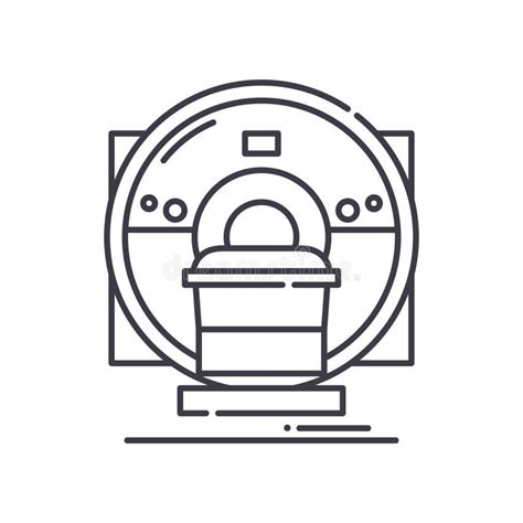 Mri Diagnostics Center Icon Linear Isolated Illustration Thin Line