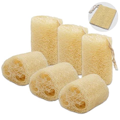 Organic Natural Loofah Sponge Unbleached 6 Pcs Luffa In Bulk Eco