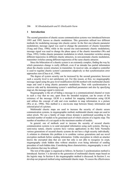 Improvement Of Chaotic Secure Communication Scheme Based On