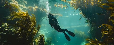 Premium Photo Swimming Through Kelp Forests Underwater Forests Serene