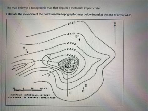 Solved The Map Below Is A Topographic Map That Depicts A Chegg