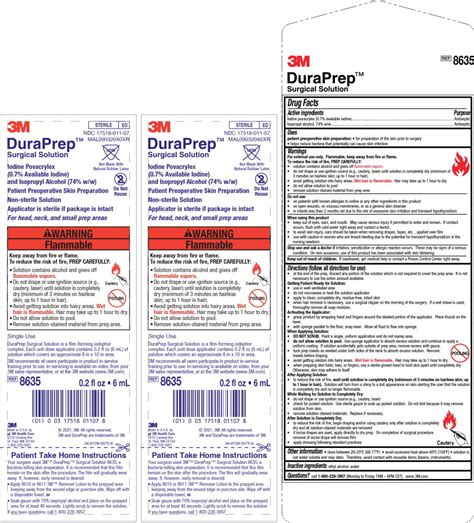 Duraprep Surgical Package Insert Prescribing Information