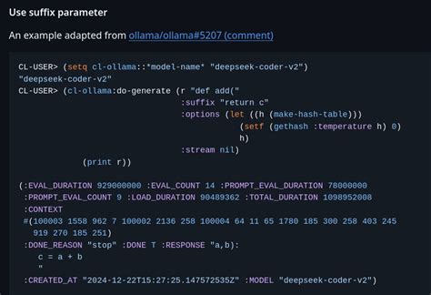 Vee Satayamas On Linkedin By Implementing Suffix Parameter Support In Cl Ollama I Learned That