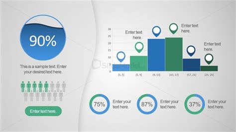 PowerPoint Template Of Flat Infographic Charts SlideModel