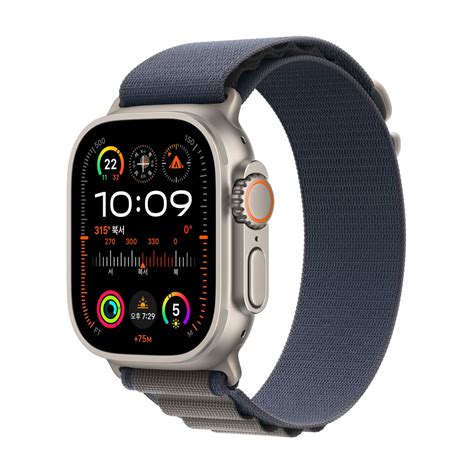 애플워치 울트라 2 셀룰러 49mm 티타늄 케이스 블루 알파인 루프 M Mrep3kha 감도 깊은 취향 셀렉트샵 29cm