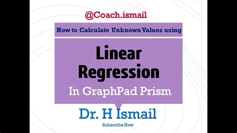 Linear Regression In Graphpad Prism Finding Unknown Values Complete Tutorial Dr H Ismail
