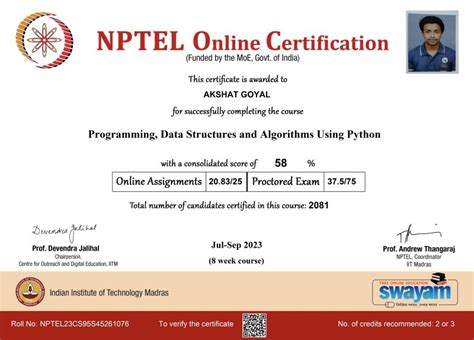 Akshat Goyal On Linkedin Connections Nptel Programming Python