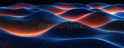 A Vast Illuminated Ocean Of Data Is Mirrored In The Digital Landscape Of Glowing Blue Dots