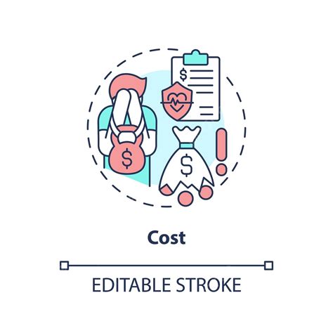 Cost Concept Icon General Symbol Linear Vector General Symbol Linear