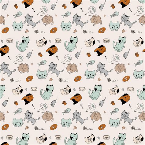 Premium Vector Kitty Cat Pattern