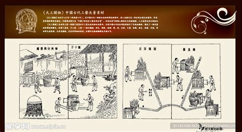 天工开物中国古代工艺矢量素材设计图 图片素材 其他 设计图库 昵图网