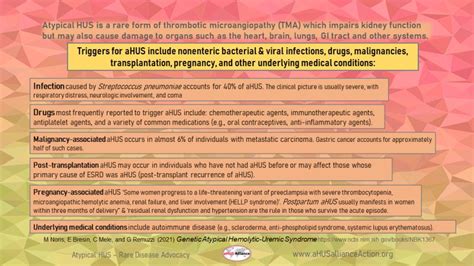 Complement Tma Ahus The Atypical Hus Alliance Action