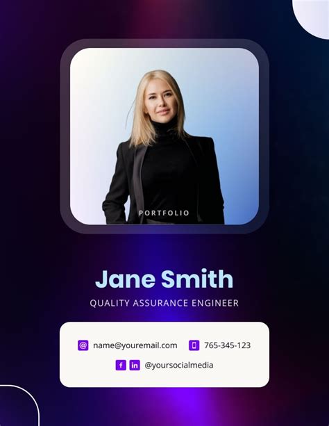 QA Engineer Portfolio Template Visme