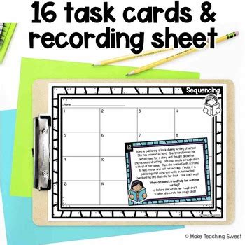 Sequence Of Events Reading Comprehension Task Cards For Sequencing