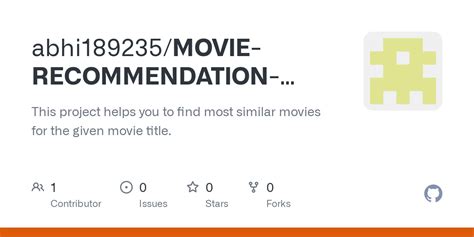 GitHub Abhi189235 MOVIE RECOMMENDATION SYSTEM This Project Helps You