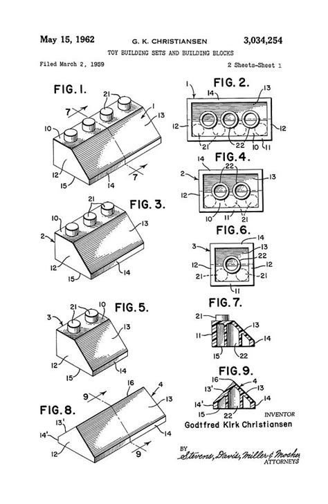 Vintage Lego Patent White Photograph By Brooke Roby Fine Art America