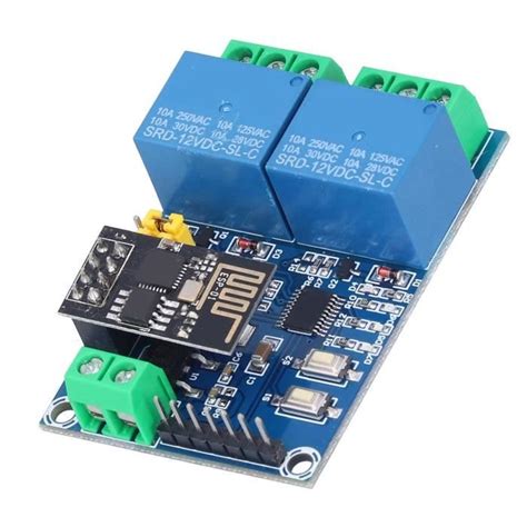 lan carte de relais wifi relais wifi double canal 12v esp8266 module de