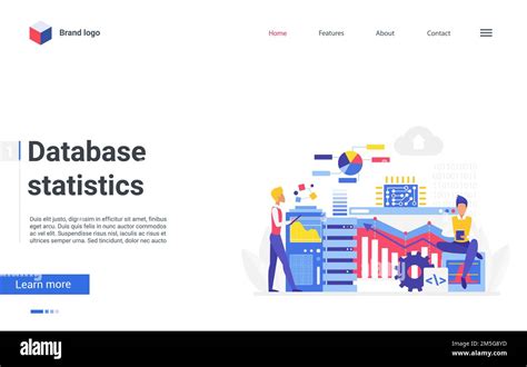 Database Statistics Vector Illustration Cartoon People Organize