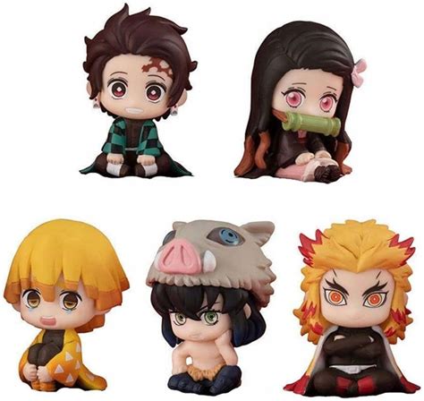 Figurki Pogromcy Demonów 5 Sztuk Tanjiro Kamado Nezuko Zenitsu Inosuke