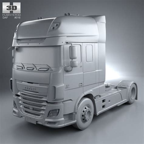 DAF XF Tractor Truck 2013 3D Model CGTrader