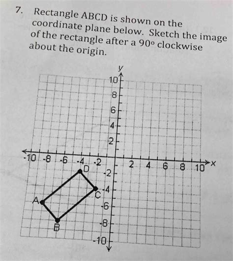 Solved Rectangle Abcd Is Shown On The Coordinate Plane Below