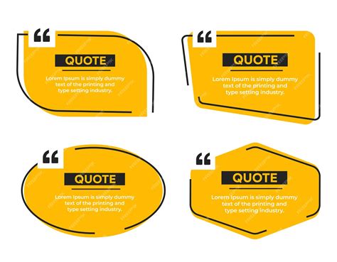 Premium Vector Quotation Mark Speech Text Box Frame In Geometric Outline Shapes Set Vector