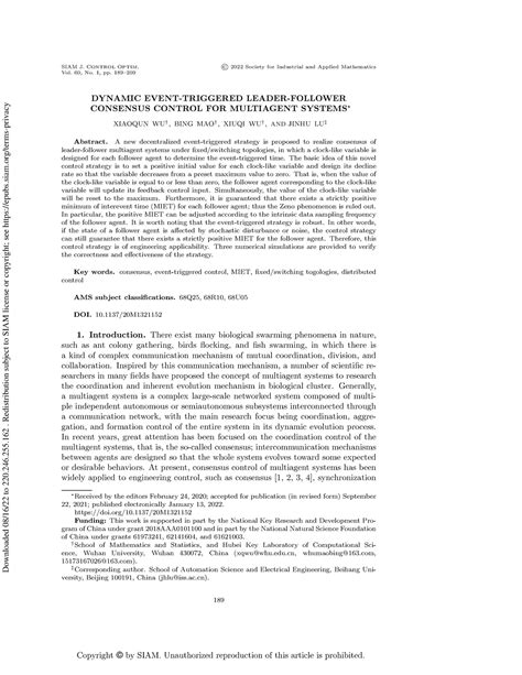Dynamic Event Triggered Leader Followerconsensus Control For