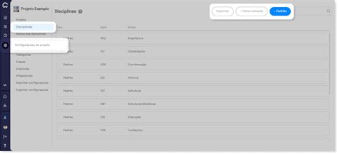 Configurando E Gerenciando Disciplinas Construflow