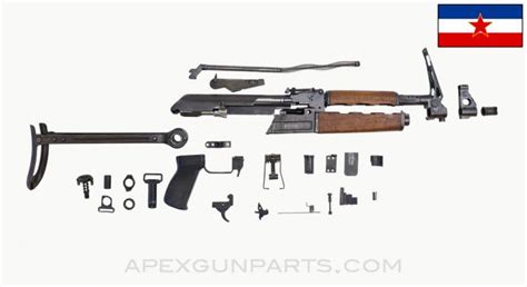 Yugoslavian M70ab Milled Underfolder Parts Kit No Rear Receiver Stub 762x39 Good