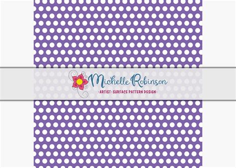 Polka Dot Purple Spots Seamless Pattern Digital File Repeating