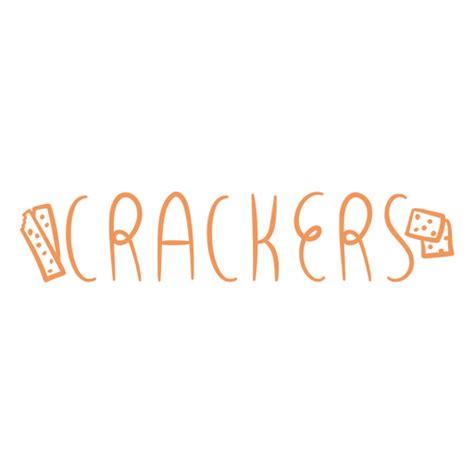 Crackers Text Doodle Label Png And Svg Design For T Shirts