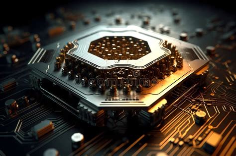 Nanotechnology Microchip Chip Board Processor Futuristic Computing Technology Of Nano