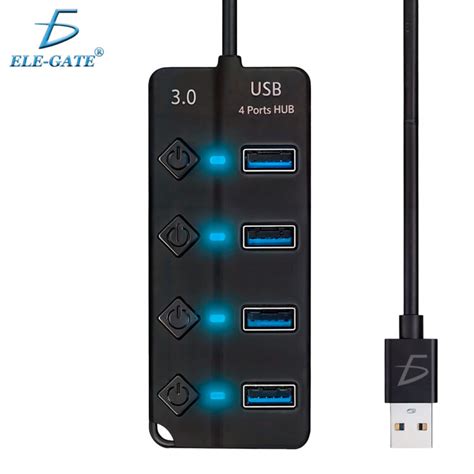 Hub Usb 30 De 4 Puertos Transferencia Rápida De 5 Gbps Indicador
