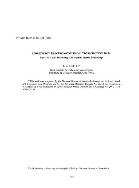 Pdf Low Energy Electron Collision Cross Section Data Part Iii Total
