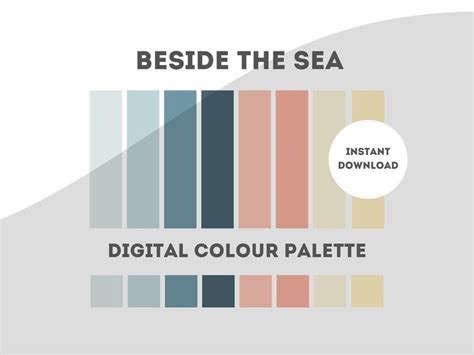 digital planner colour palette procreate swatch card instant download