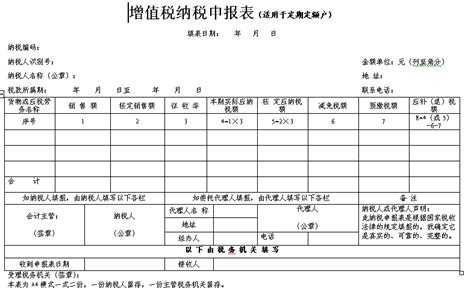 增值税纳税申报表（适用于定期定额户）纳税申报表 《会计学》素材资源库