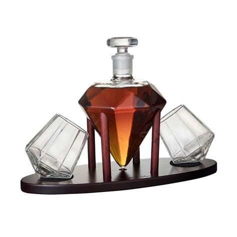 Diamond Decanter Glasses 2 Glasses The Wine Savant Touch Of Modern