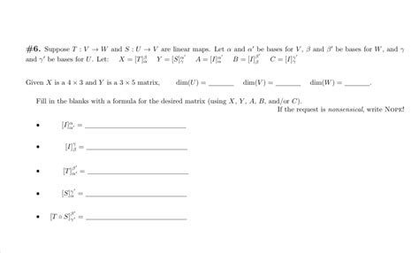Solved Suppose T VW And S UV Are Linear Maps Let Chegg Com