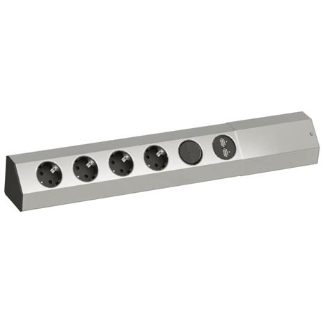 Bloco De 4 Tomadas Schuko C Interruptor 2x USB BACH MANN