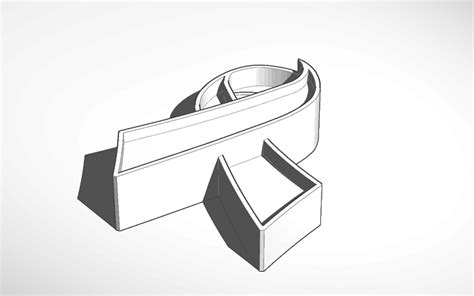 3d Design Cancer Ribbon Small Tinkercad