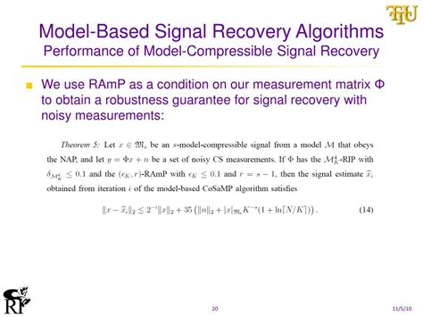 Ppt Model Based Compressive Sensing Powerpoint Presentation Free