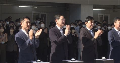 영상 이재용 세계 최대 삼바 4공장 방문가동 시작