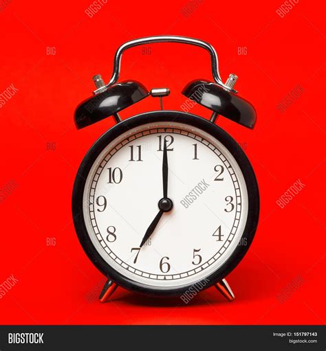 Alaram Clock On Red Image And Photo Free Trial Bigstock