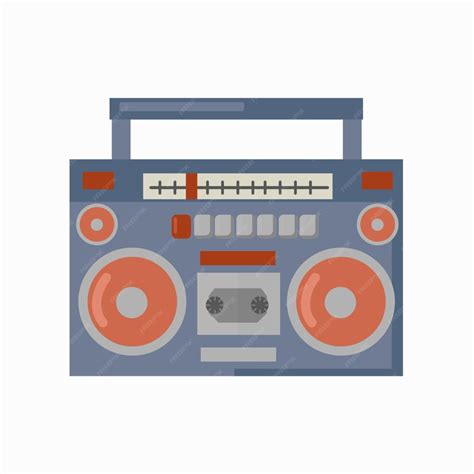 Boombox 아이콘 클립 아트 아바타 로고타입 격리 벡터 일러스트 프리미엄 벡터