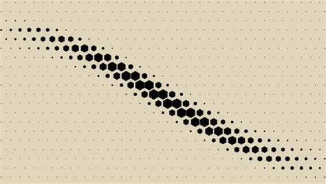 3d Abstract Geometric Wave Hex Halftone Pattern Vector Image